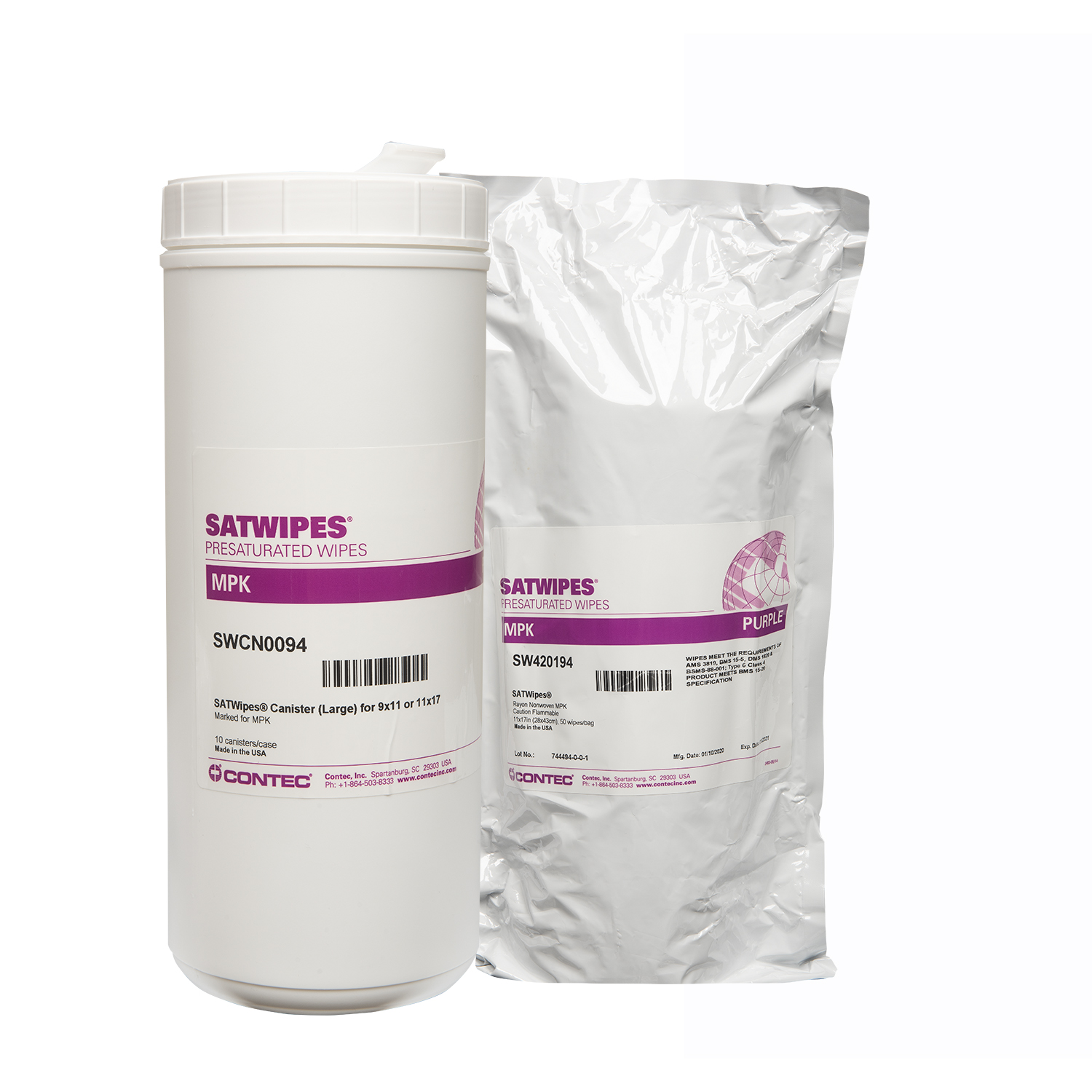 SATWIPES® Wipes with MPK